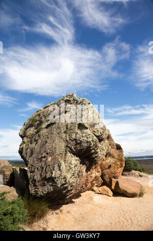 Agglestone Rock (Devil's Anvil) very prominent on Godlingstone Heath of ...