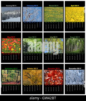 Nature calendar for 2014 - may Stock Photo - Alamy