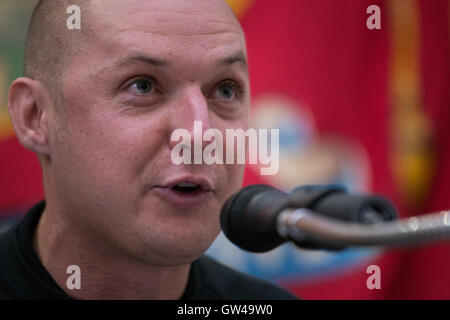 Joe Rollin, of Unite, speaks at a rally, held at the National Union of ...