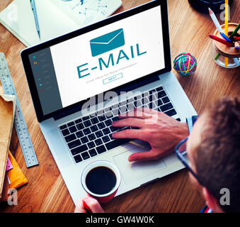 E-mail Digital Homescreen Concept Stock Photo - Alamy