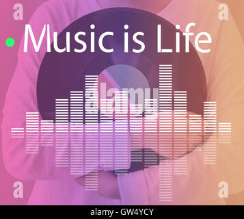 Music Audio Melody Wave Graphic Concept Stock Photo - Alamy