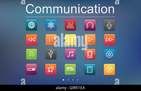 Multimedia Connection Digital Content Futuristic Concept Stock Photo ...