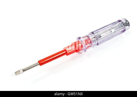 electrical tester screwdriver isolated on white background Stock Photo ...