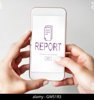 Report Digital Homescreen Concept Stock Photo - Alamy