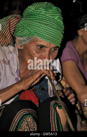 Phnong Village - celebration in traditional clothes, drinking rice wine ...