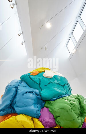 Main upper gallery space with Jeff Koons 'Play-Doh' Sculpture and ...