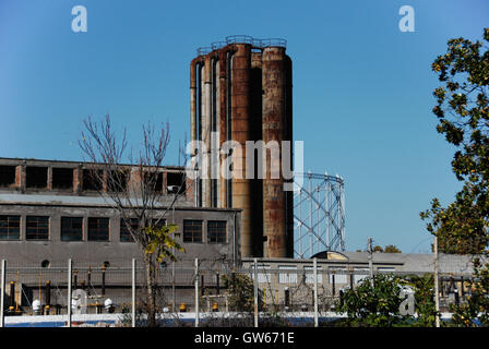 architecture building construction gasometer industry scaffolding sky ...