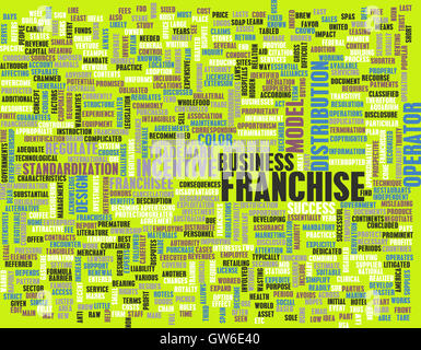 Franchising word cloud concept Stock Photo - Alamy