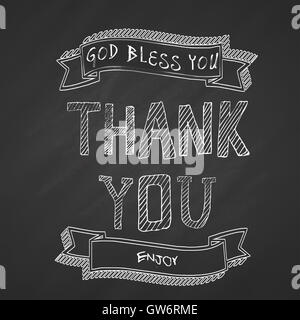 Thank you Chalk art Stock Photo - Alamy