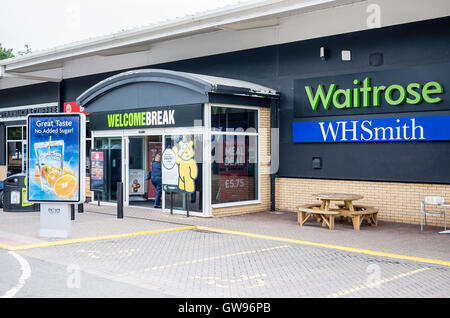The entrance to the Welcome Break service station (southbound M40) near ...