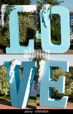 Large decorative letters Love in the room Stock Photo - Alamy