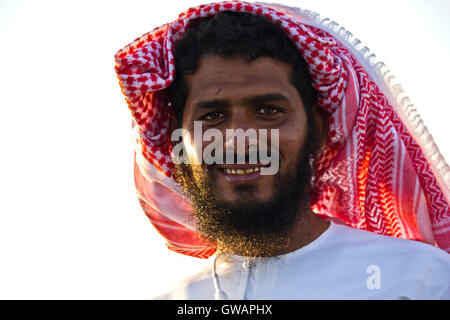 Moqul, Oman, October 22, 2013: Omani man with typical dress. He is ...