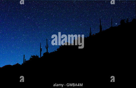 Stars against azure night sky near Carefree, Arizona, USA Stock Photo ...