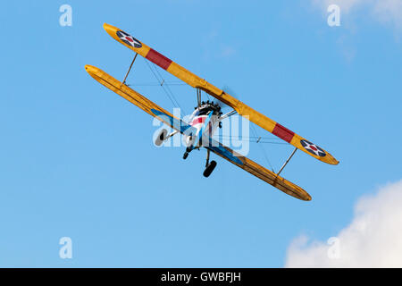 Vintage Boeing Stearman Kaydet 2 seat military bi plane trainer of the ...