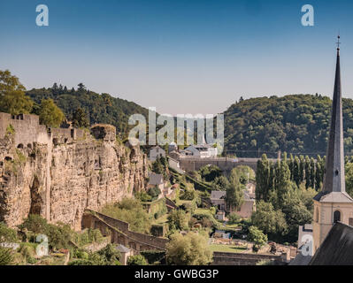 Luxembourg old medieval city with surrounding walls Stock Photo - Alamy