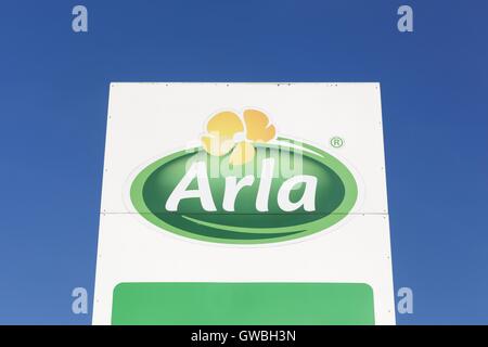 Arla foods logo on a wall Stock Photo - Alamy