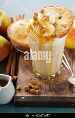 Apple pie with dairy ice-cream Stock Photo - Alamy
