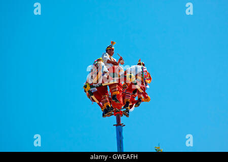 TULUM, MEXICO - NOVEMBER 2, 2010: Maya Indian street performers a.k.a ...