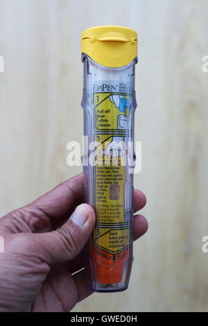 Close up image of EpiPen - Adrenalin injection for Anaphylaxis Stock ...