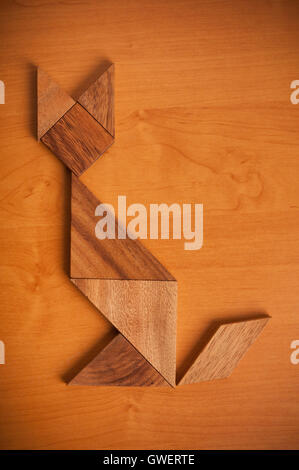 Tangram figure puzzle Stock Photo - Alamy