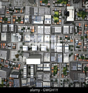 City top view 3d rendering Stock Photo - Alamy
