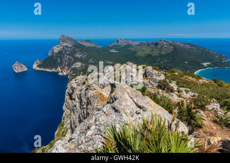 Cap de Formentor, Mallorca panoramic view of Mediterranean sea and ...