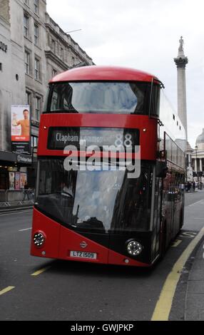 A number 88 bus on route to Clapham Common makes it's way around ...