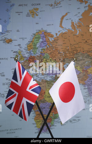 UK and Japan flags Stock Photo - Alamy