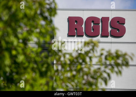 A logo sign outside of the headquarters of RGIS Inventory Specialists ...