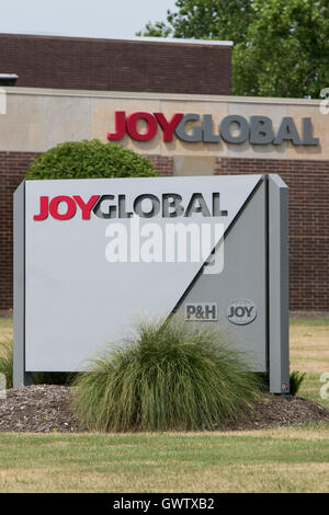 A logo sign outside of a Joy Global, Inc., facility in Cleveland, Ohio ...