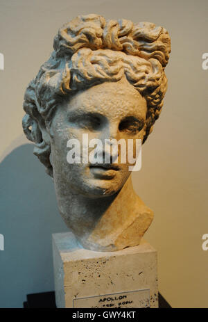 Head of Apollo Belvedere. Part of a statue. Roman. C. 150-200 AD ...