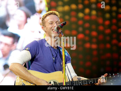 Coldplay perform at Manchester's Etihad Stadium Featuring: Coldplay ...