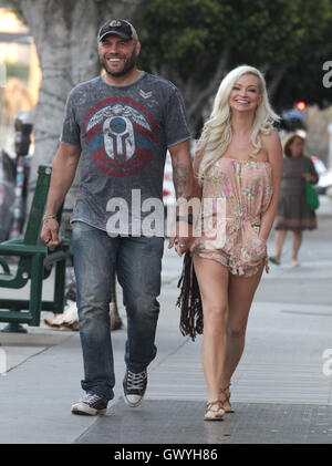 Randy Couture and girlfriend Mindy Robinson appear in good spirits ...
