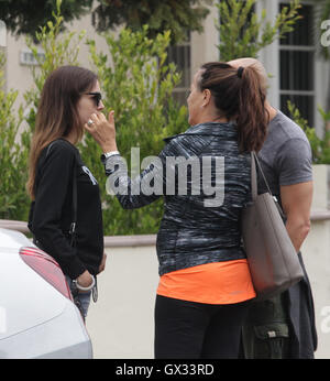 Camilla Belle out and about with her mom, Cristina Routh, in Beverly ...