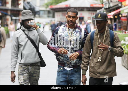 WSTRN leaving Global House studios Featuring: WSTRN Where: London ...