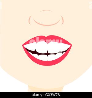 A close up of a cartoon mouth with teeth with lots of cavities Stock ...