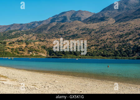 Freshwater lake, Lake Kournas, Crete, Greece Stock Photo - Alamy