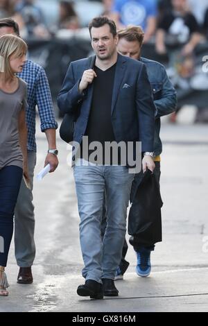 Jim Jeffries seen at the ABC studios for Jimmy Kimmel Live! Featuring ...