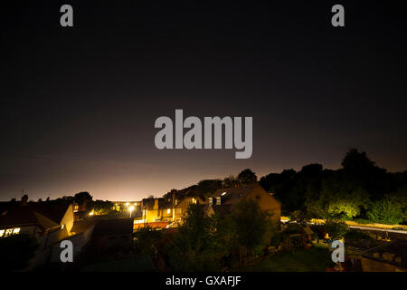 Night sky over the rooftops of Northampton Stock Photo - Alamy