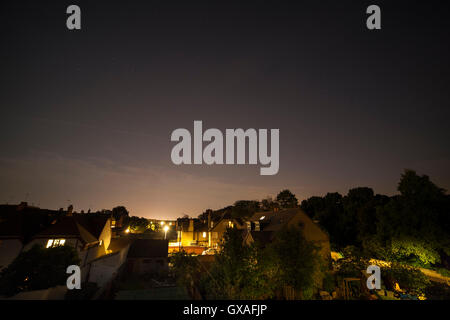 Night sky over the rooftops of Northampton Stock Photo - Alamy