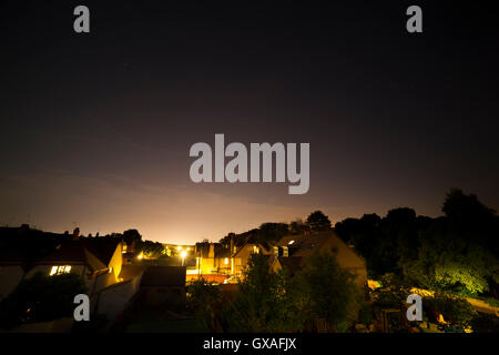 Night sky over the rooftops of Northampton Stock Photo - Alamy