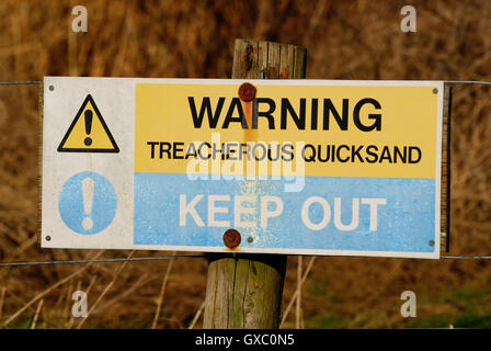 Danger Quicksand safety sign Stock Photo: 15329733 - Alamy
