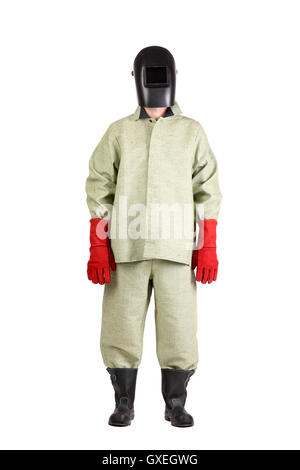 Portrait of confident welder in the mask Stock Photo - Alamy