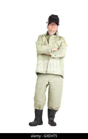 Confident welder in the mask Stock Photo - Alamy