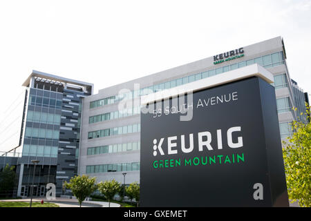 A logo sign outside of the headquarters of Keurig Green Mountain in ...