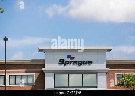 A logo sign outside of the headquarters of Sprague Energy in Portsmouth ...