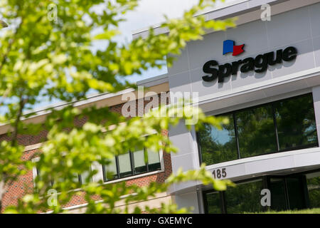A logo sign outside of the headquarters of Sprague Energy in Portsmouth ...