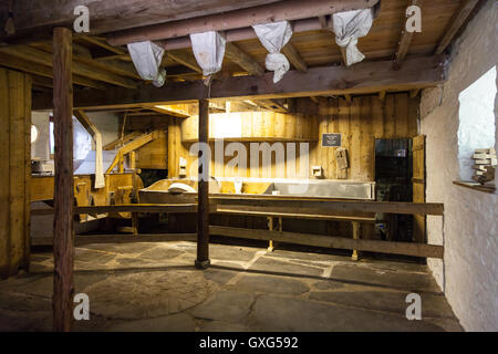 Inside a flour mill at St Fagans, Cardiff, Wales Stock Photo - Alamy