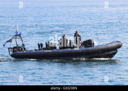 A Ministry of Defence Police RHIB, off Gourock on the Firth of Clyde ...