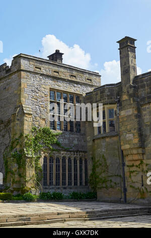 Haddon Hall House and gardens Area. Tourism UK Derbyshire Stock Photo ...